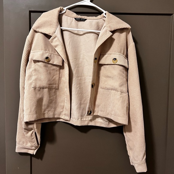 Jackets & Coats | Beige Corduroy Cropped Jacket | Poshmark